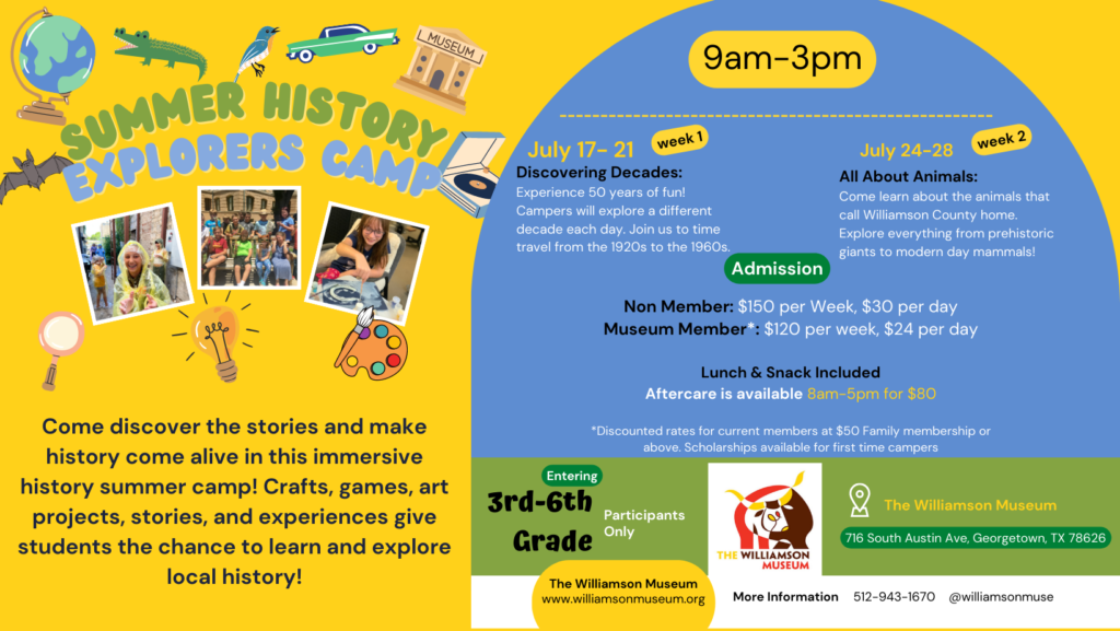 Summer History Explorer’s Camp - Williamson Museum
